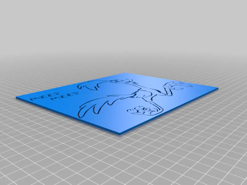 Free Digital Art STL Download - Road Runner stencil 3by SMT_M 🦊