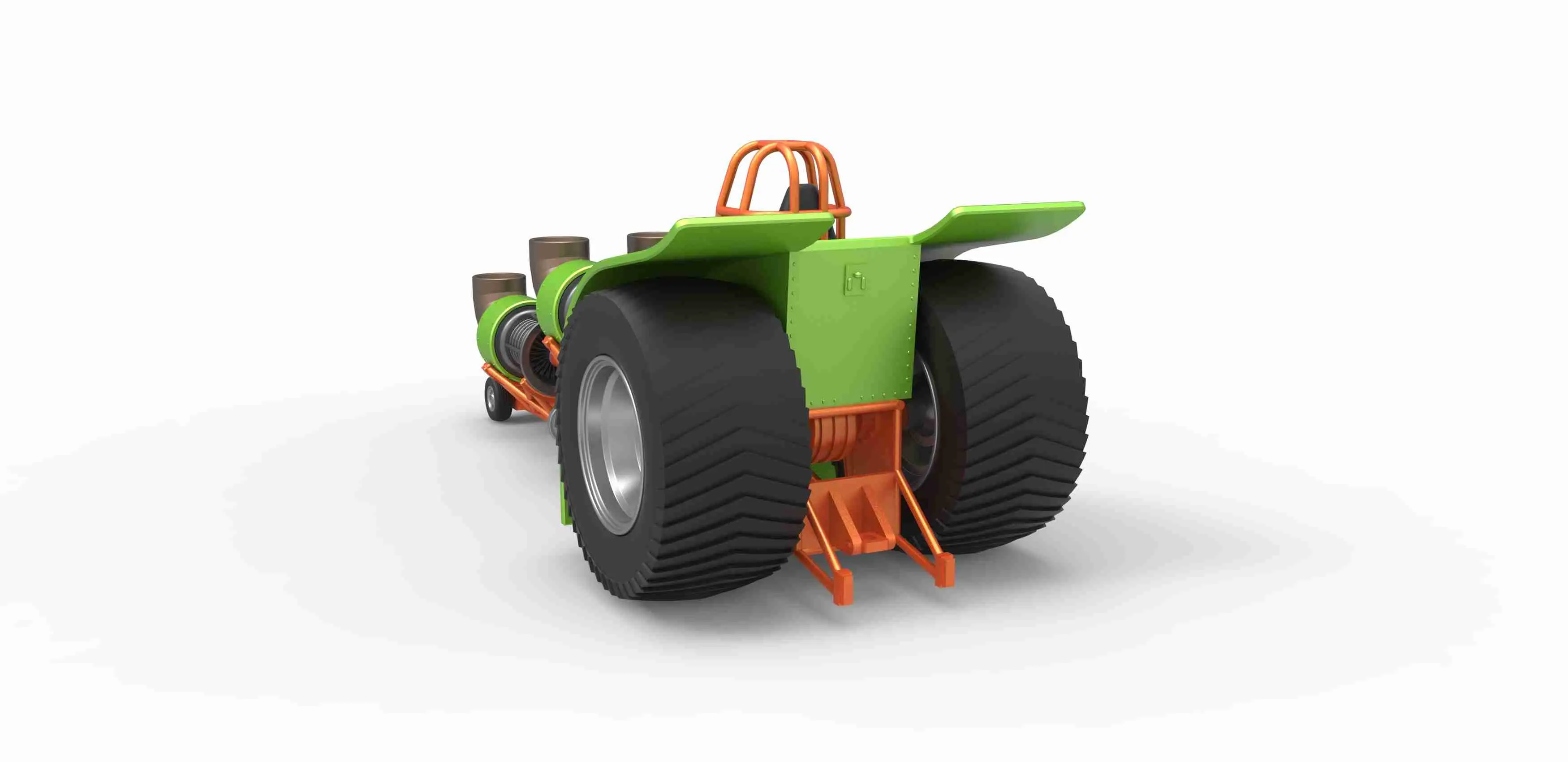 Pulling tractor with 4 jet engines Version 3 Scale 1:25 | 3D models ...