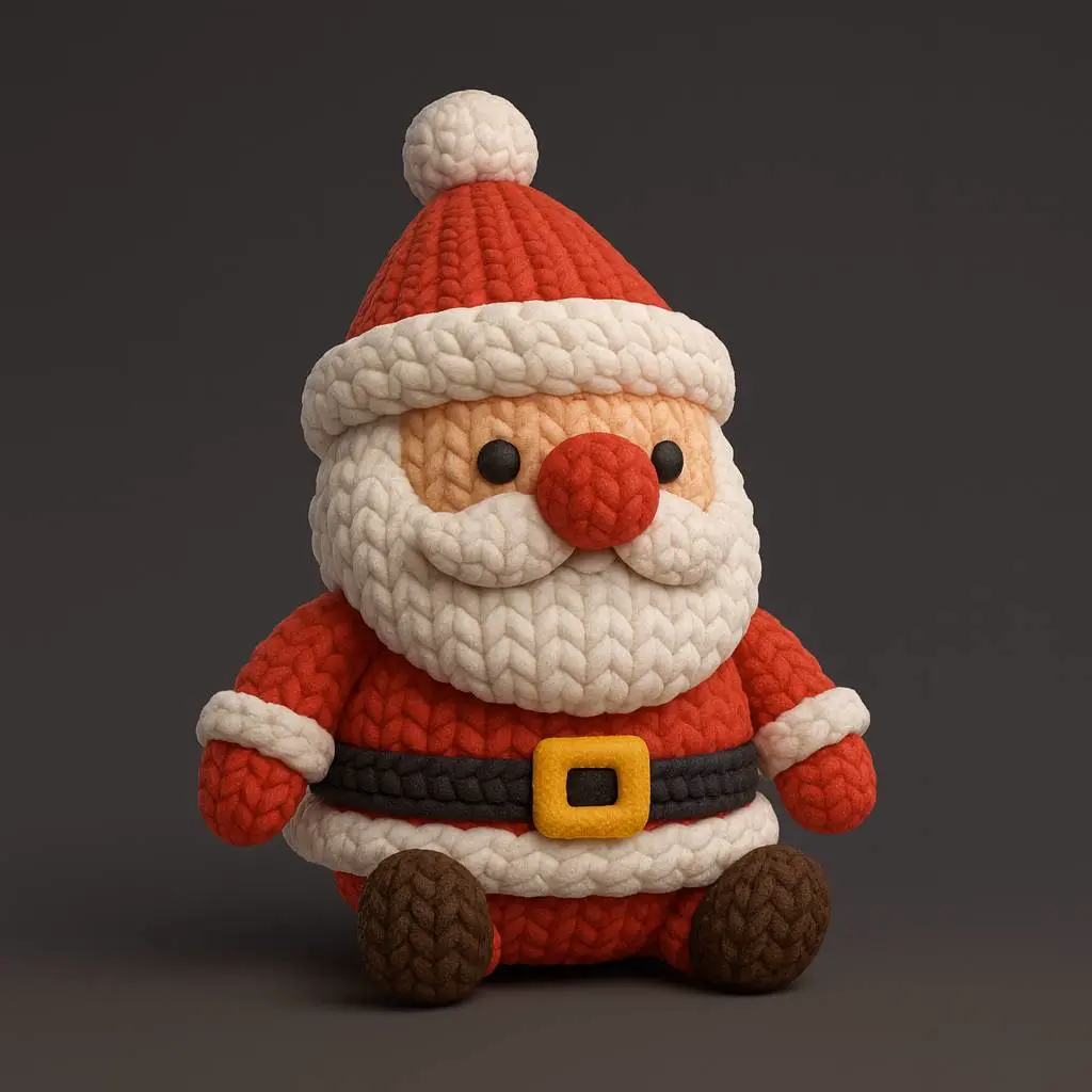 3D Printer Files | 3MF File | Santa Claus Crochet Chibi | Creality Cloud