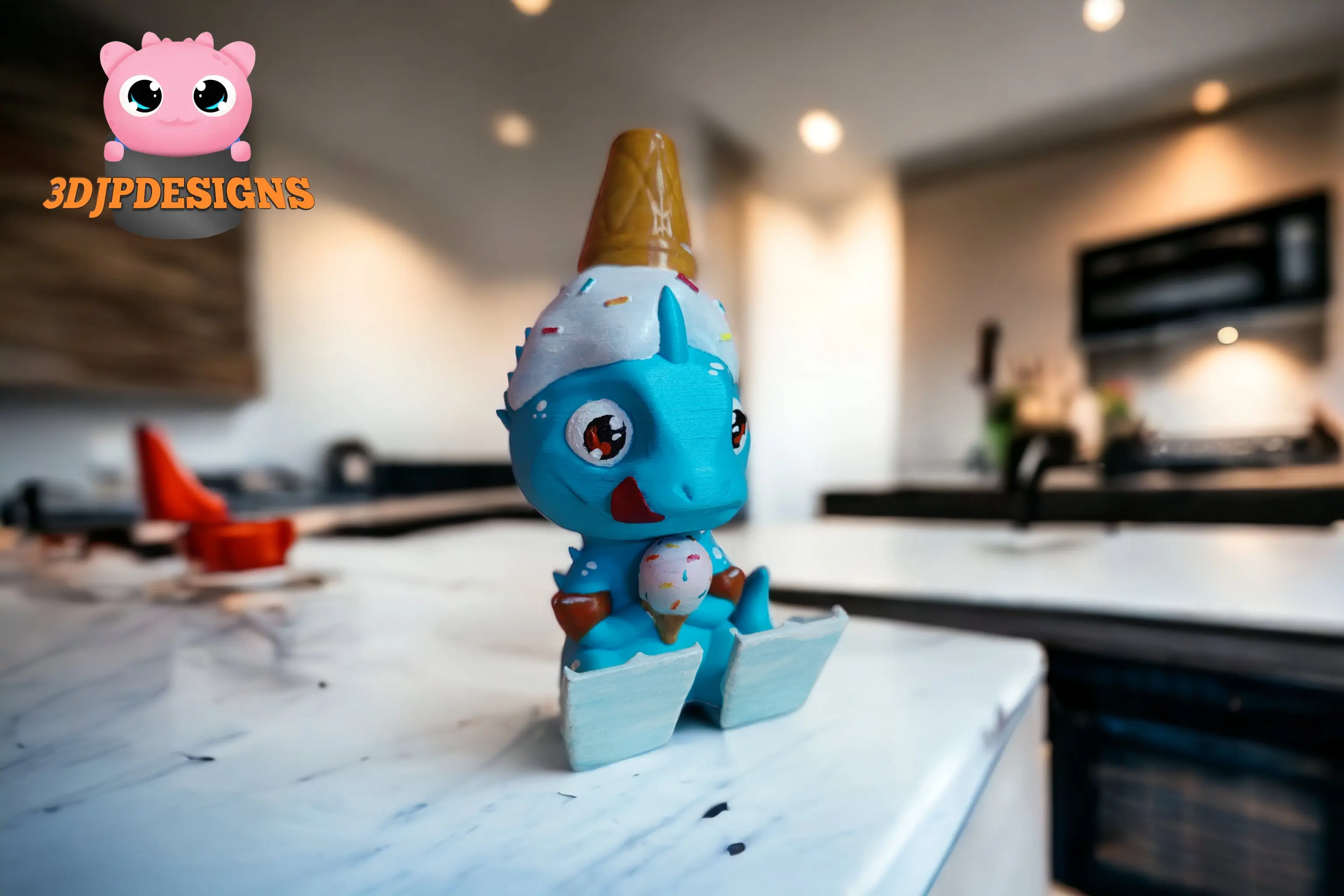 Characters & Creatures STL Download - ICE CREAM DRAGON ( SUMMER VERSION ...
