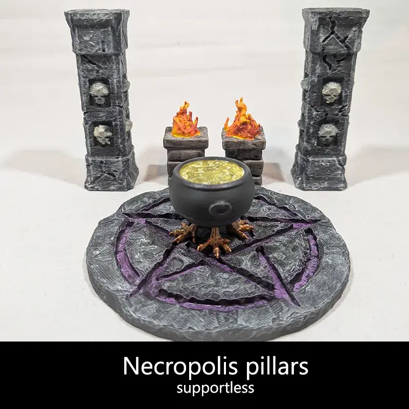 3D Printer Files | 3MF File | Skull pillar - DND scenery (supportless ...