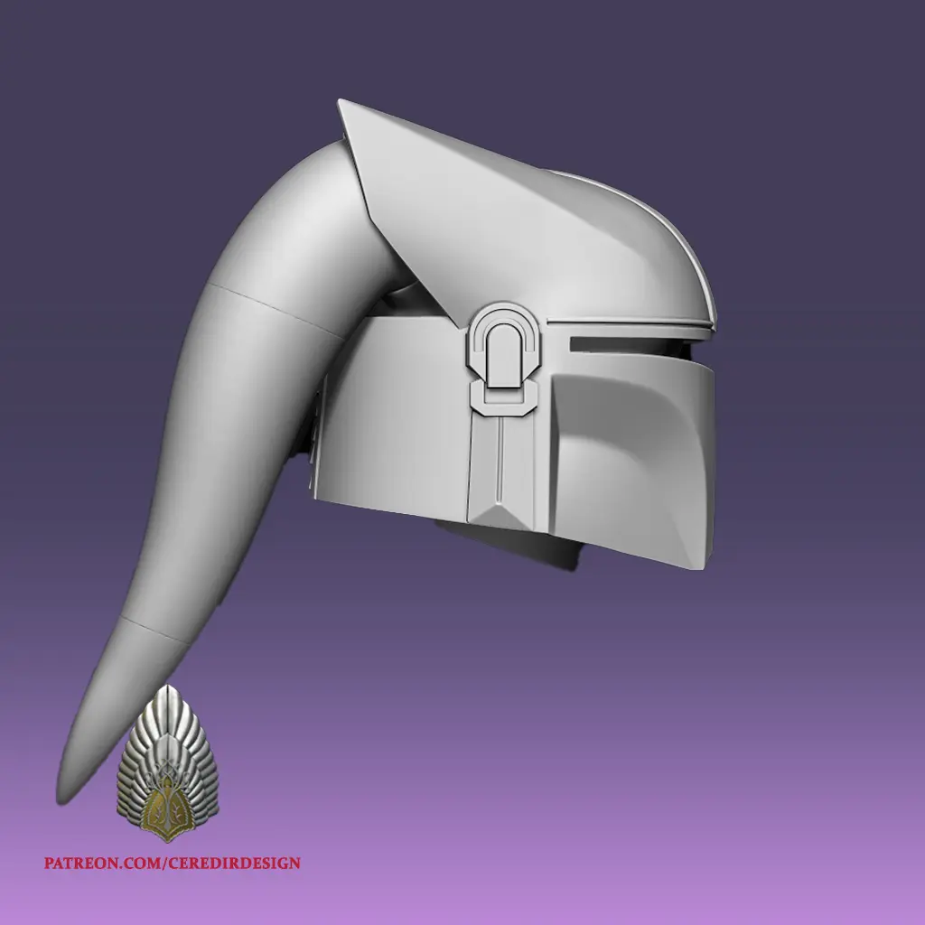 Characters & Creatures STL Download - Mandalorian Twilek Helmet 3d ...