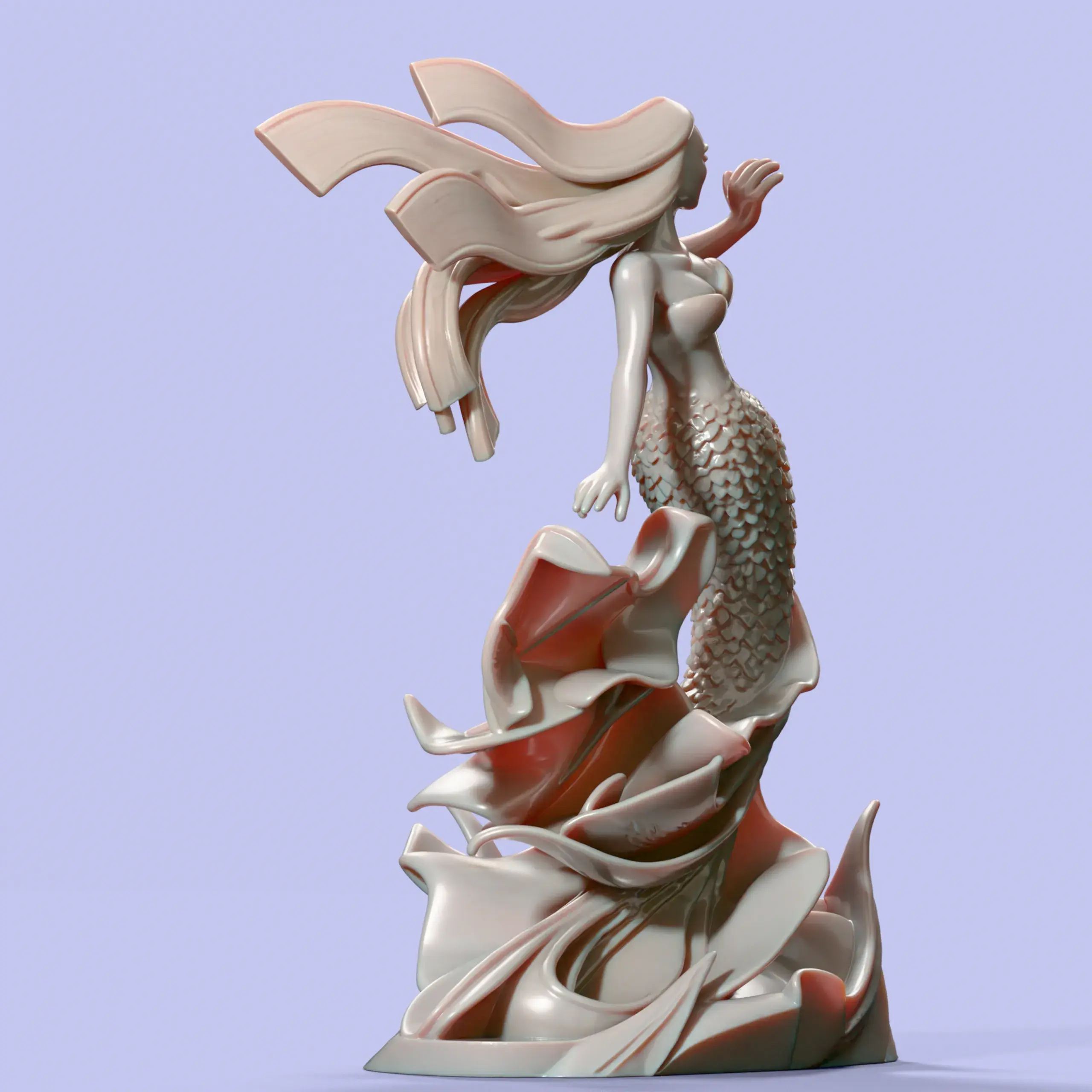 3D Printer Files | 3MF File | Mermaid Sculpture | Creality Cloud