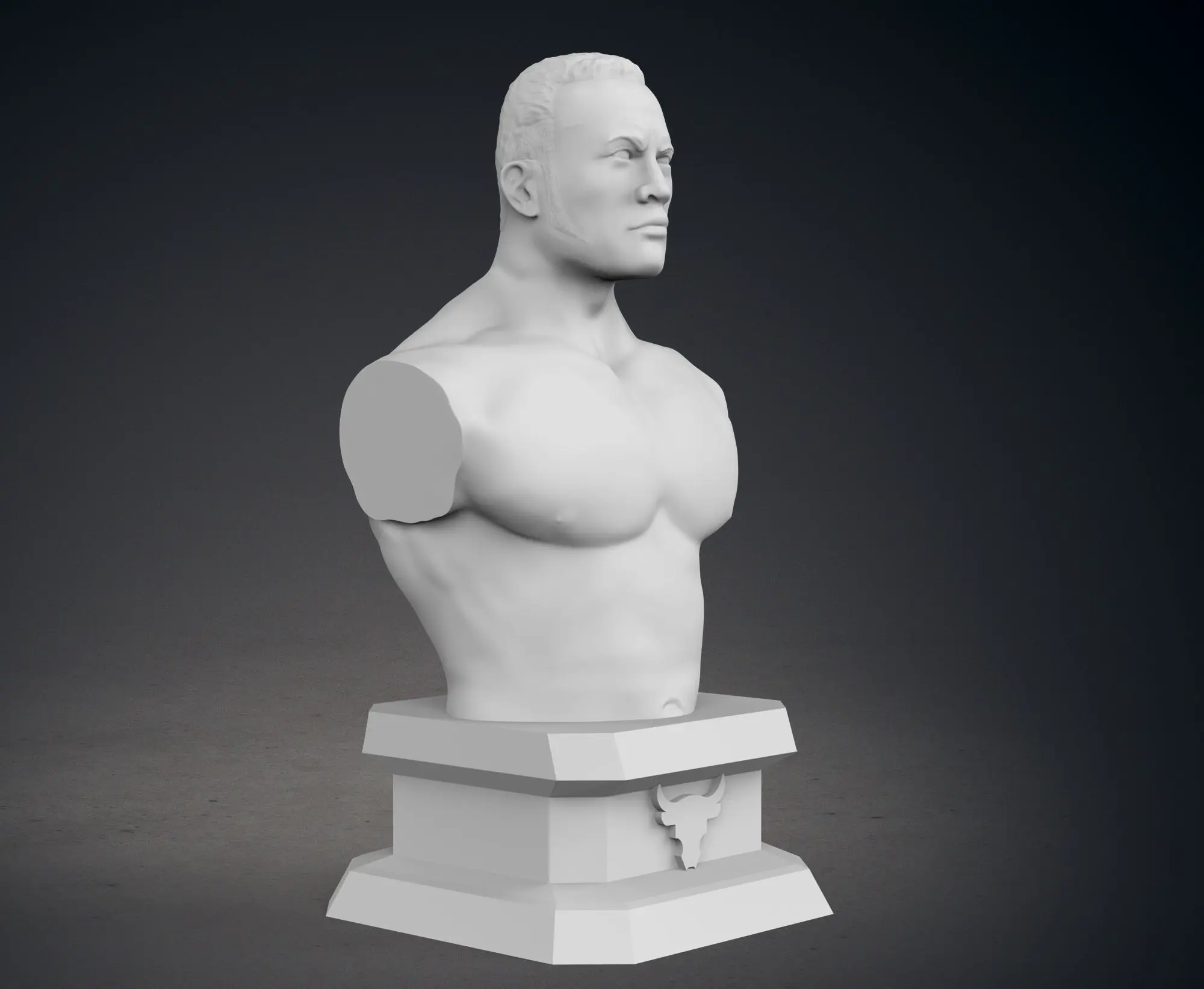 Sculptures & Artworks STL Download - THE ROCK BUST - CLASSIC AND ...
