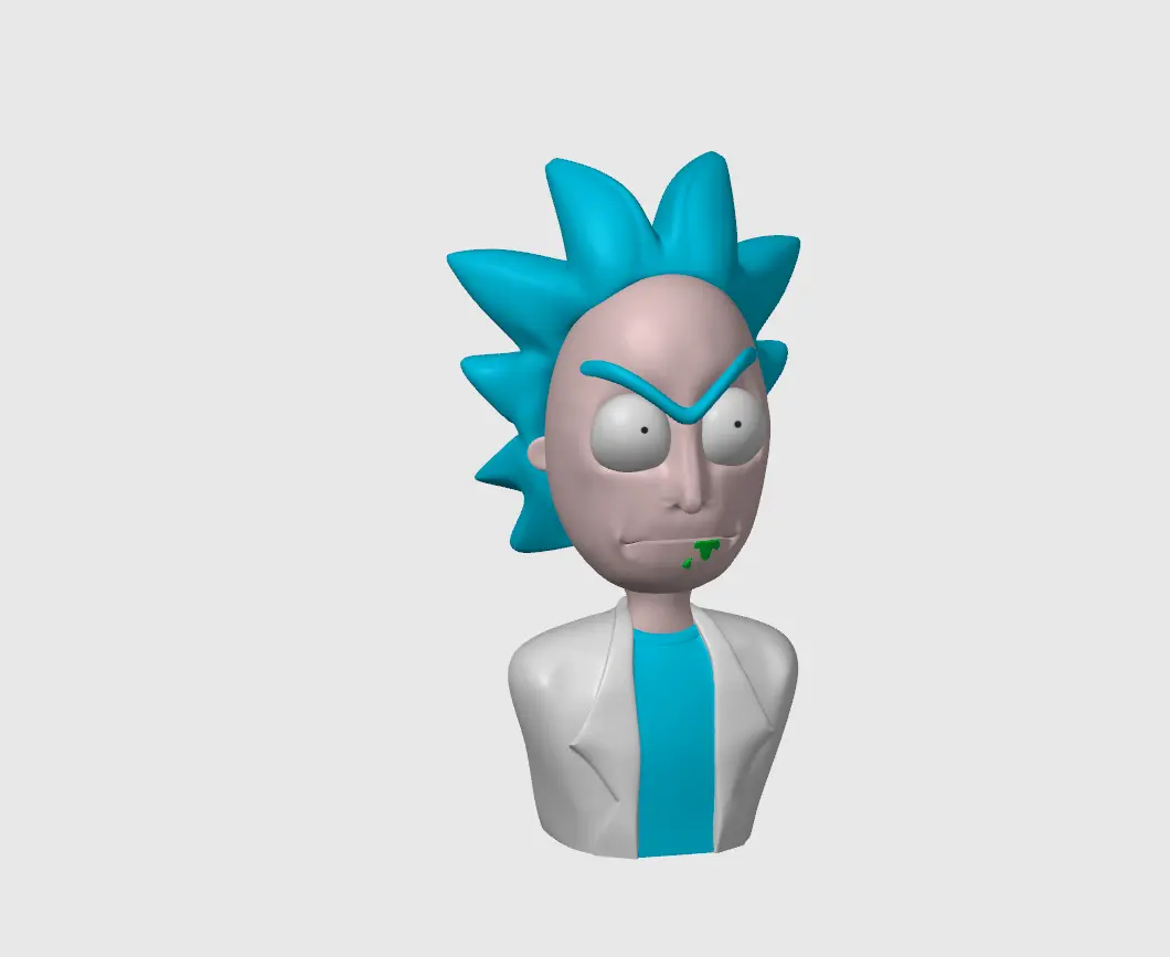 Free Other STL Download - Rick Sanchez Bust - Rick and Mortyby Our 3D ...