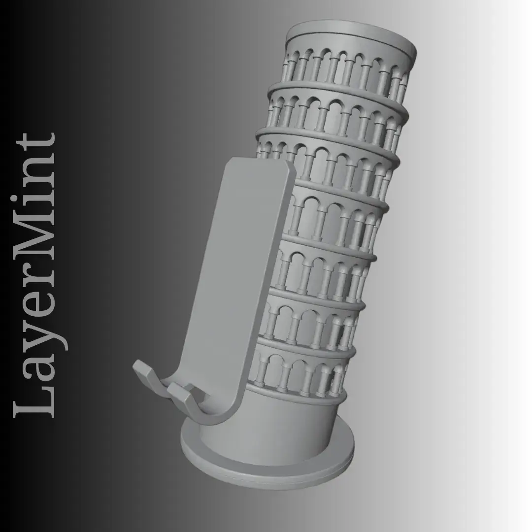 Other STL Download - Leaning Tower of Pisa Phone Stand – 3D Printable ...