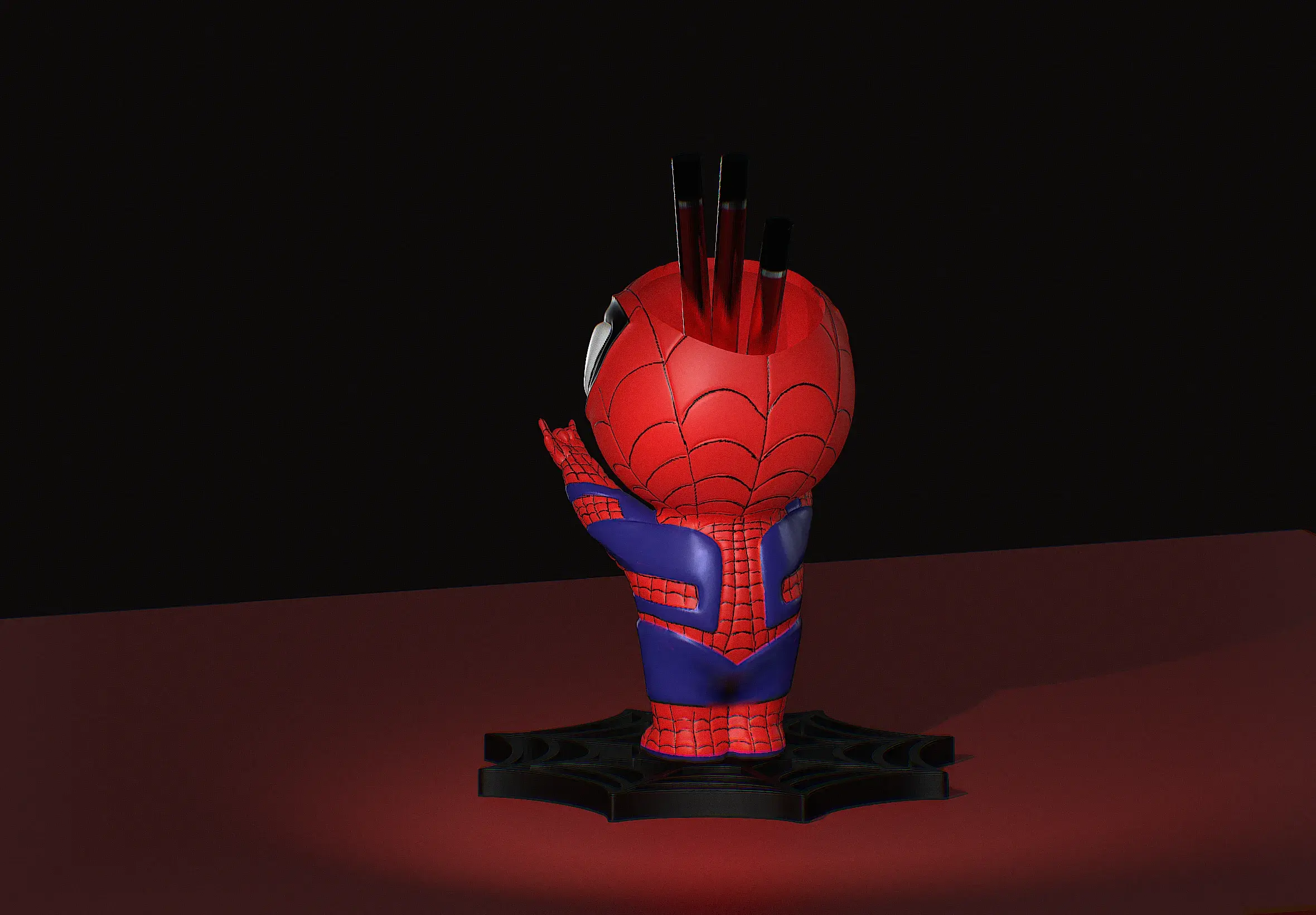 Stationery & Learning Tools STL تنزيل - Pen Holder Spider-Man - _FireFly_