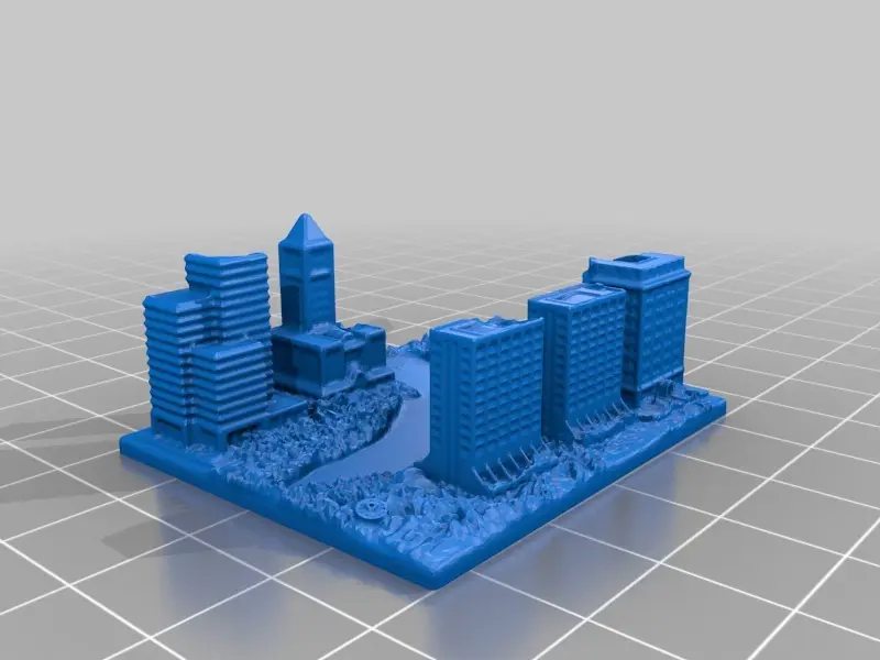 Free Characters & Creatures STL Download - Giant Lizard Attacks City!by ...