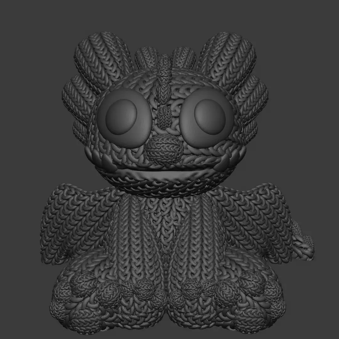 Characters & Creatures STL Download - Knitted Toothless Dragon (cute)by ...