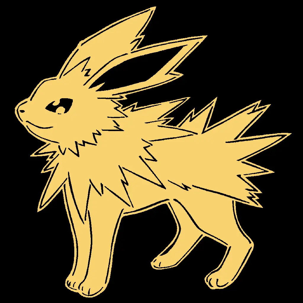 Free Digital Art STL Download - 135 Jolteon stencil 3 + 2Dby SMT_M 🦊