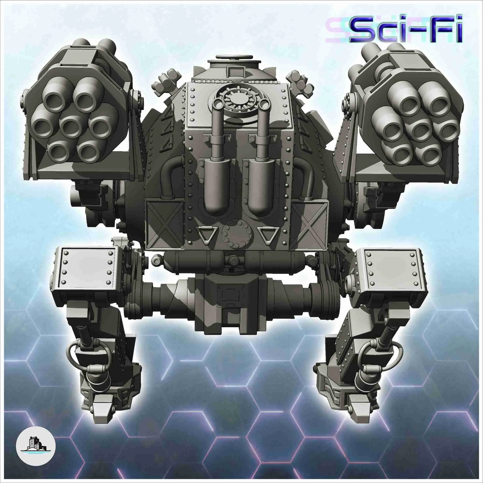 Other STL Download - Dhinlos combat robot (27) - miniatures w40k scifi ...