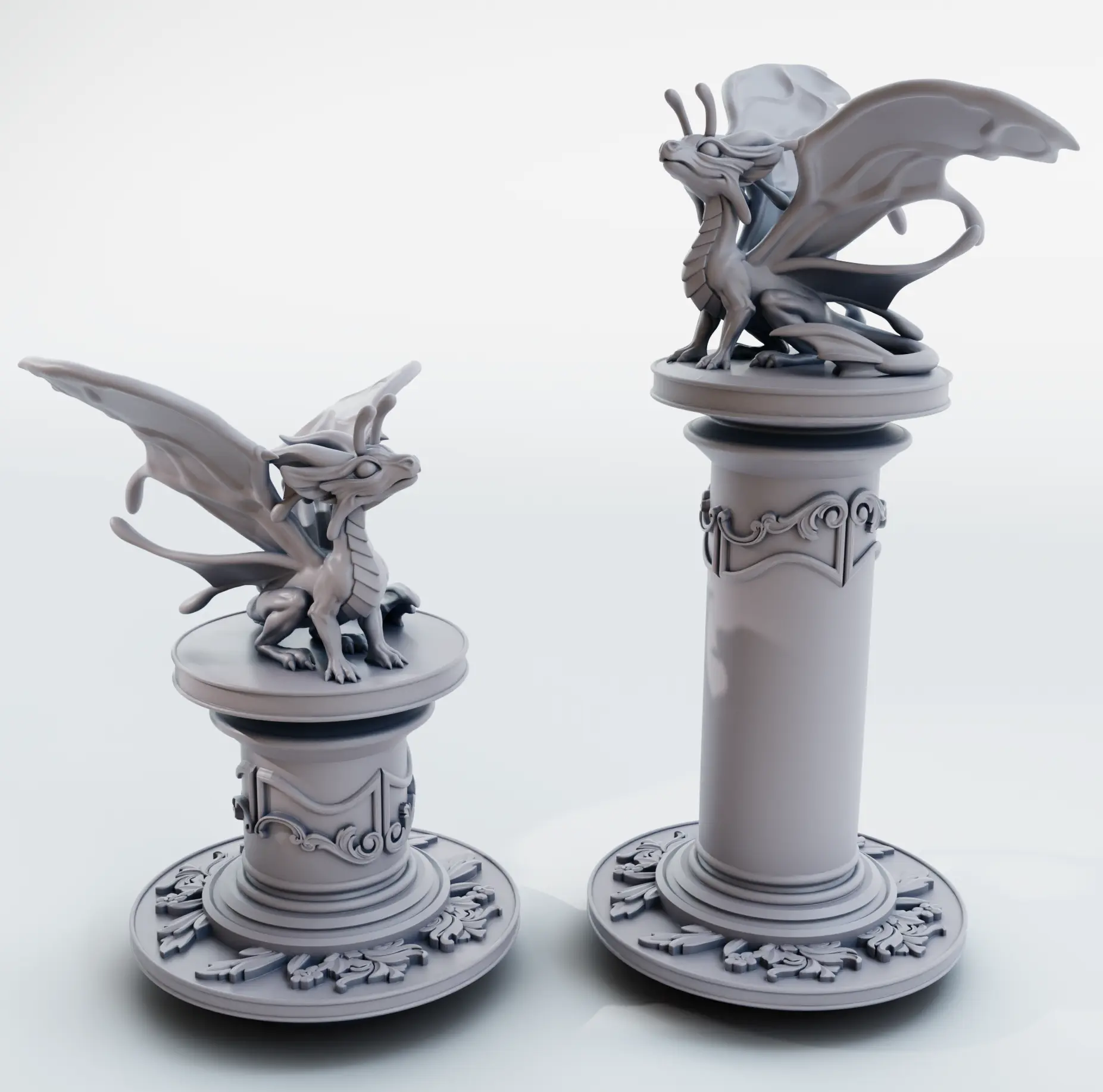 Characters & Creatures STL Download - Faerie Dragon / Baby dragonby ...