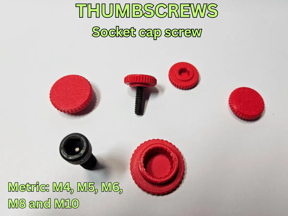 Archivos de impresora 3D | Archivo 3MF | Thumb screws for socket cap ...