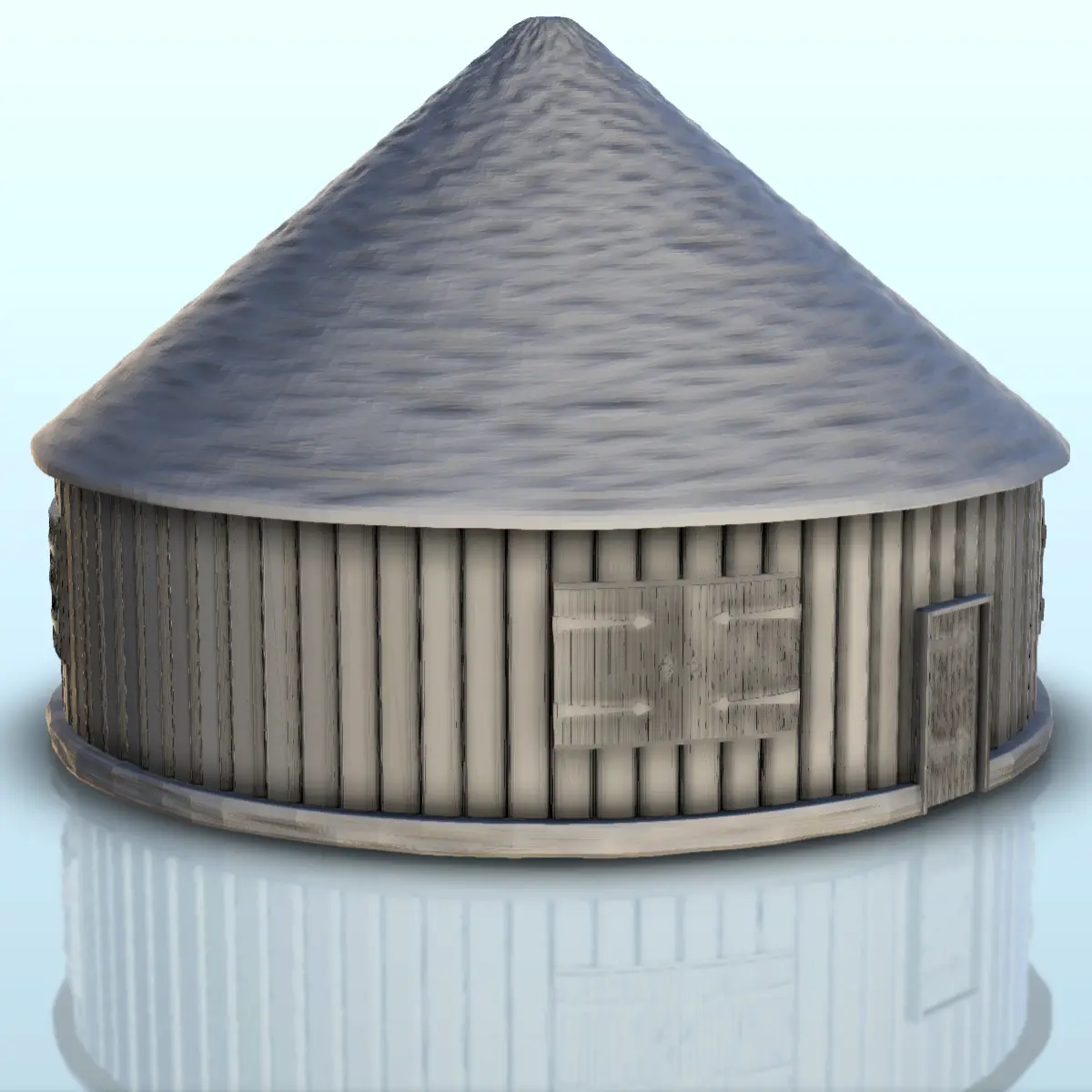 Miniature Games & Accessories STL Download - Circular hut with thatched ...