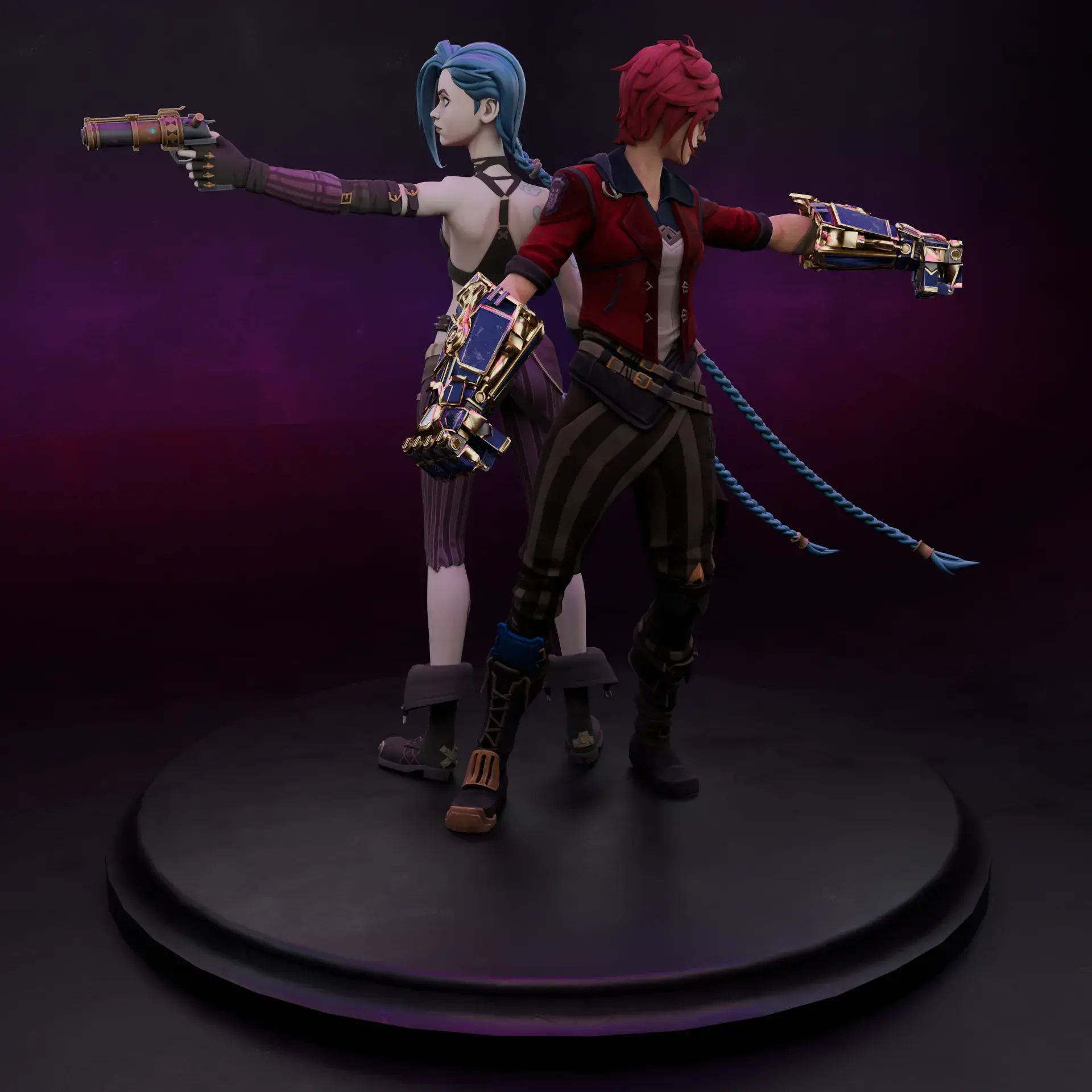 Other STL Download - Jinx League of Legends & Vi Figureby EKD Studio