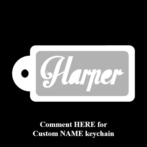Free Personal Accessories STL Download - Harper-_keychainby XP3Design