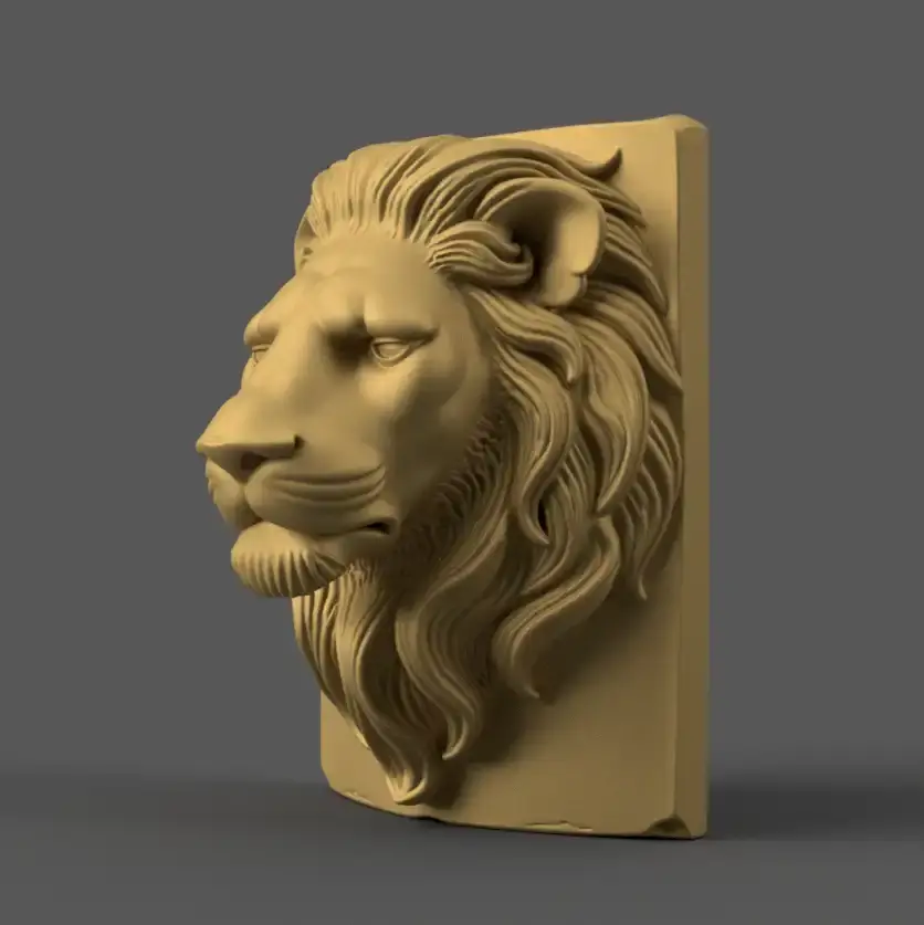 Home Decorations & Ornaments STL Download - Lion Head 3D STL File Wall ...