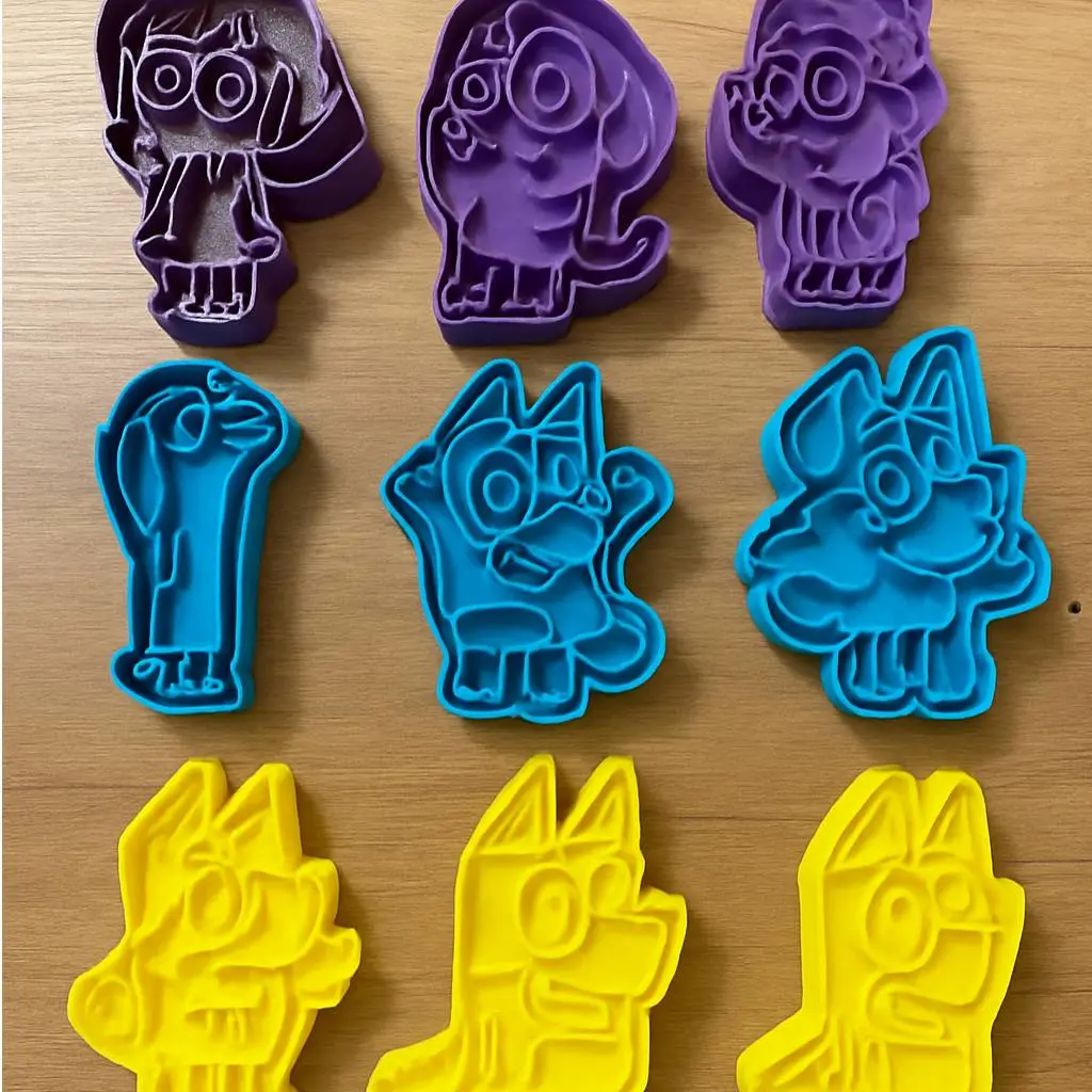 Free Digital Art STL Download - BLUEY COOKIE CUTTERS KIT (9-BIG PACK)by ...