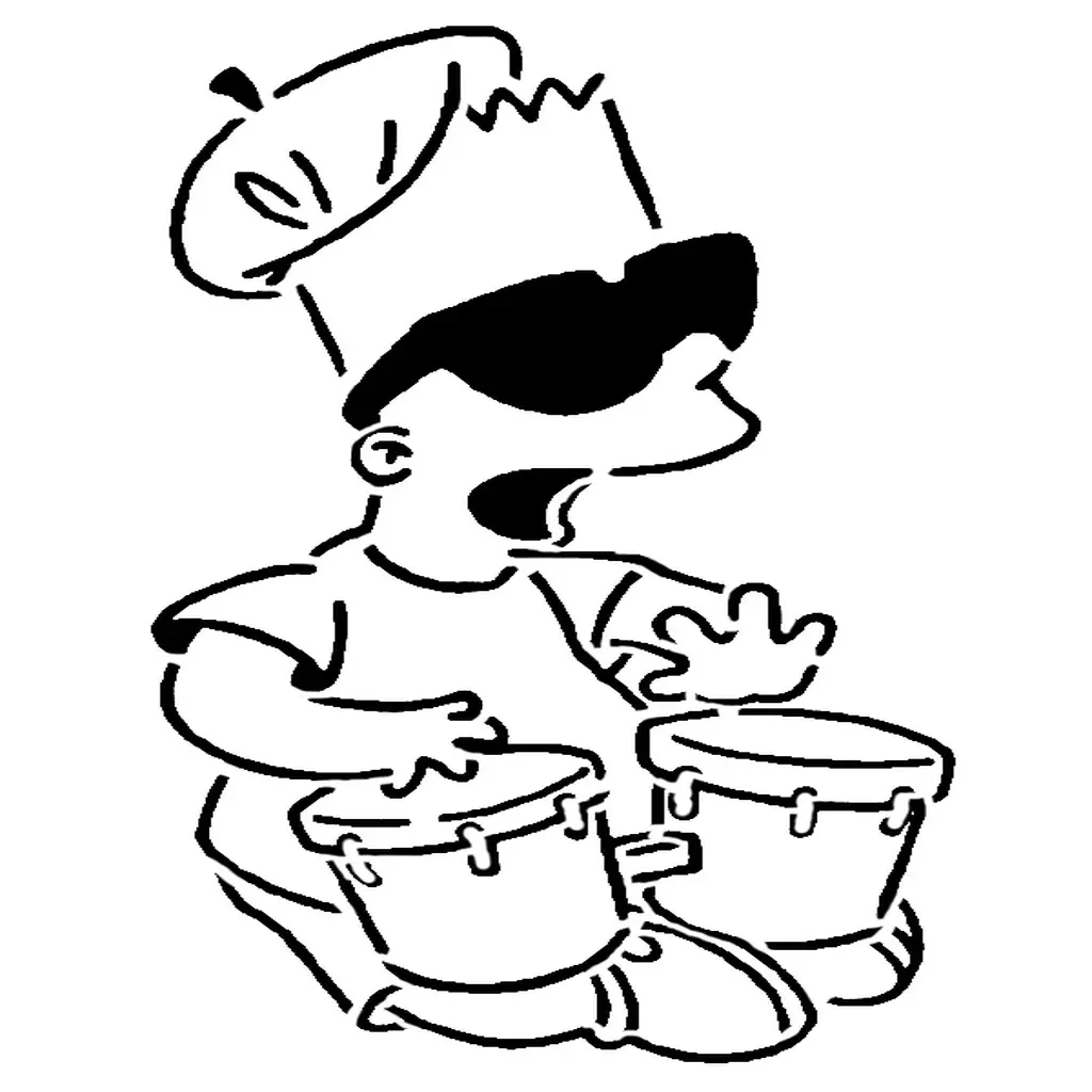 Free Digital Art STL Download - Bart Simpson stencilby SMT_M 🦊