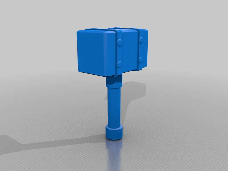 Free Characters & Creatures STL Download - basalt Hammer - weaponby SMT_M 🦊