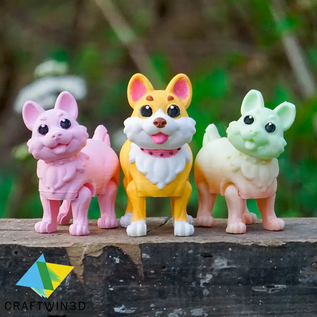 Other STL Download - Print in Place Tiny Corgiby CraftWin3d