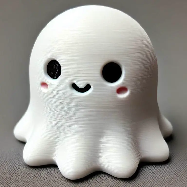 3D Printer Files | 3MF File | Cute 3D Ghost for Halloween | Creality Cloud
