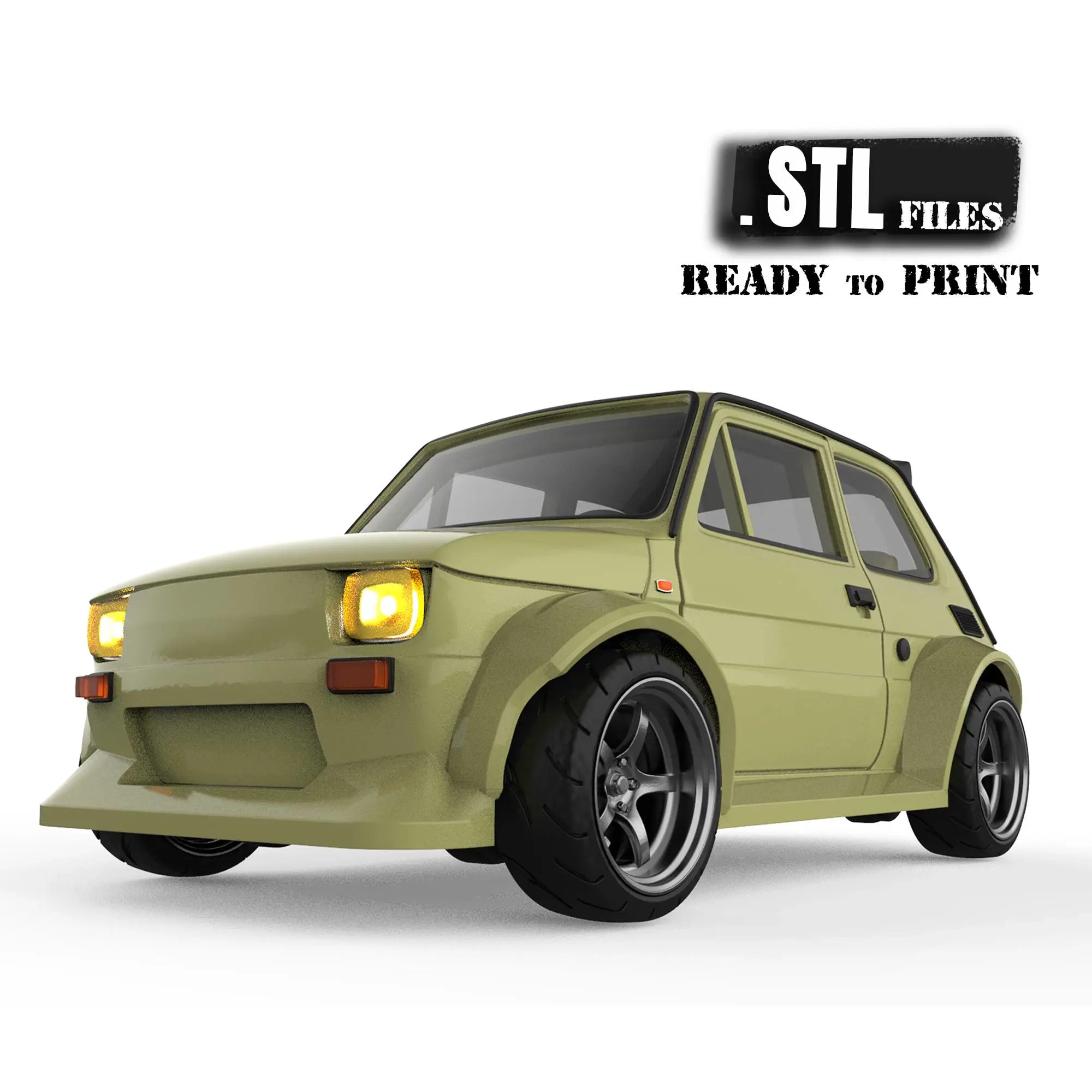 Vehicles & Machinery STL Download - Wide Body drift car 3d print model toy STL File 3d ...