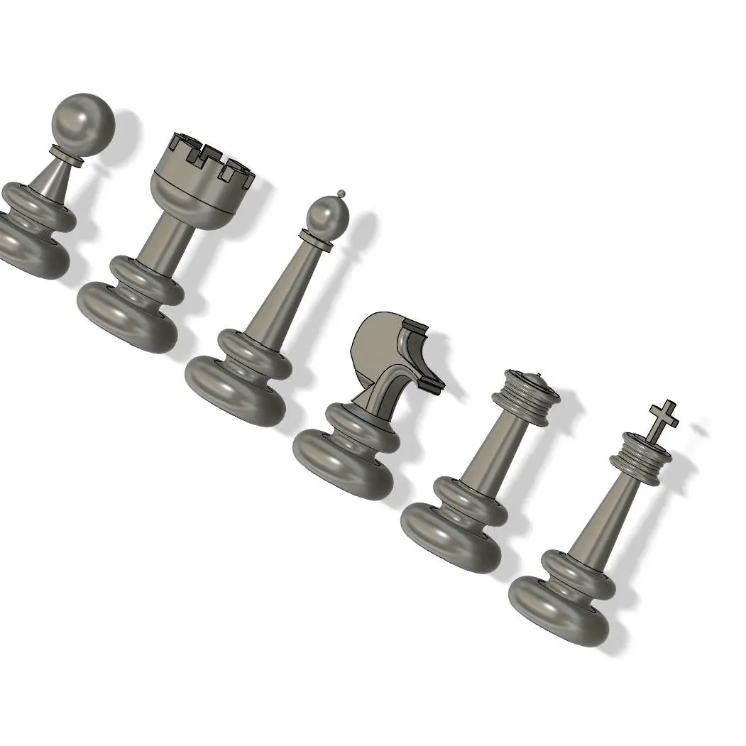 3D Printer Files | 3MF File | Chess piece set full | Creality Cloud