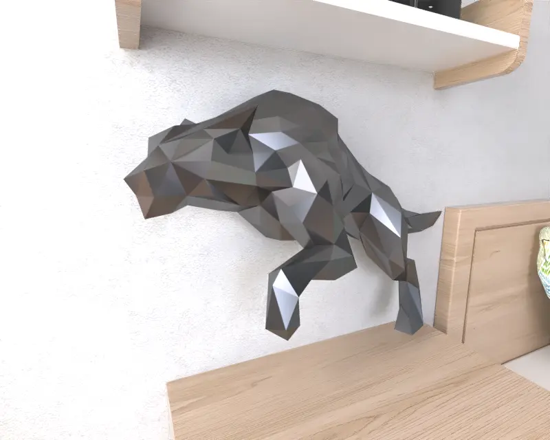 Wolf Wall Lowpoly Low poly | 3D models download | Creality Cloud