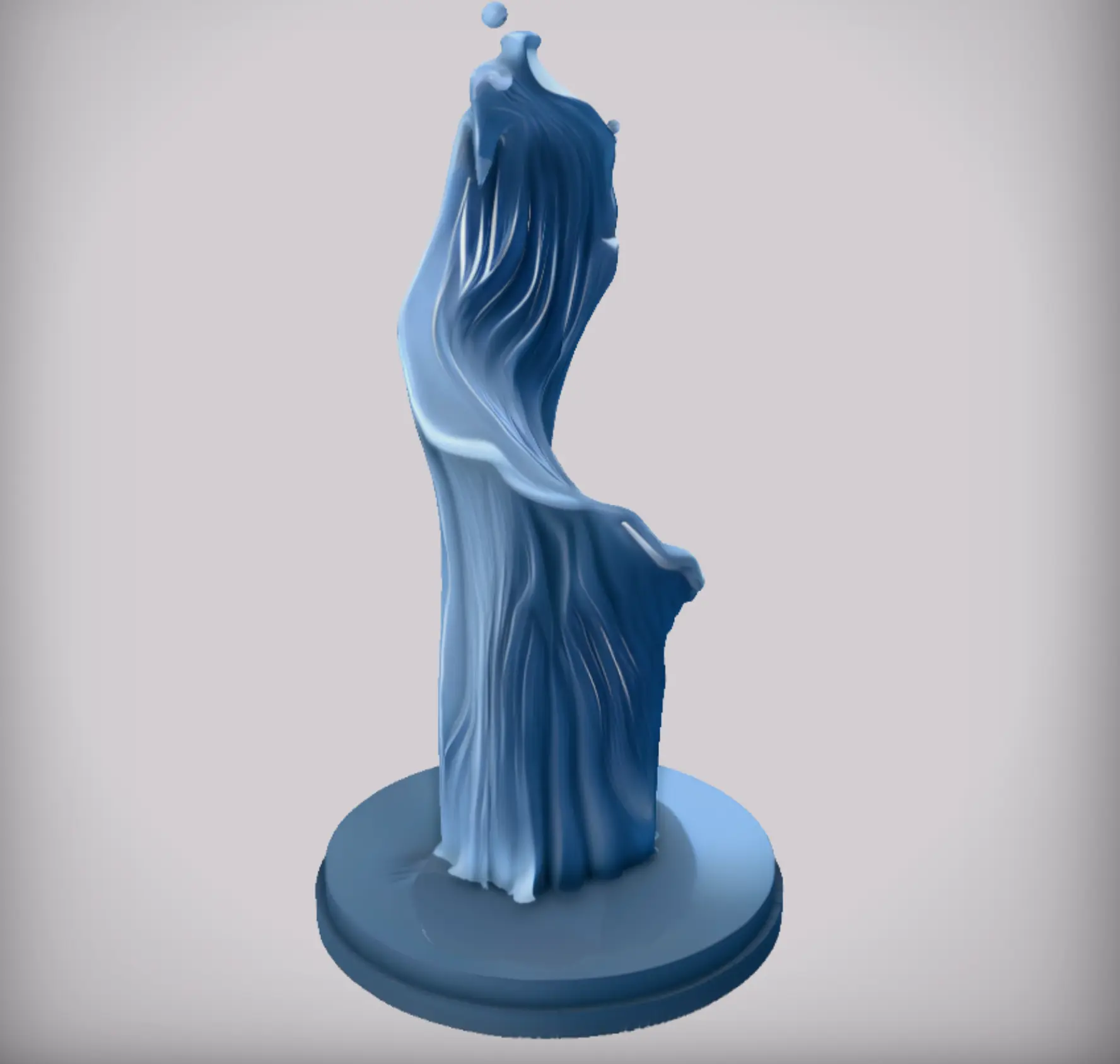 Sculptures & Artworks STL Download - Beautiful Water Splashby DiErModels
