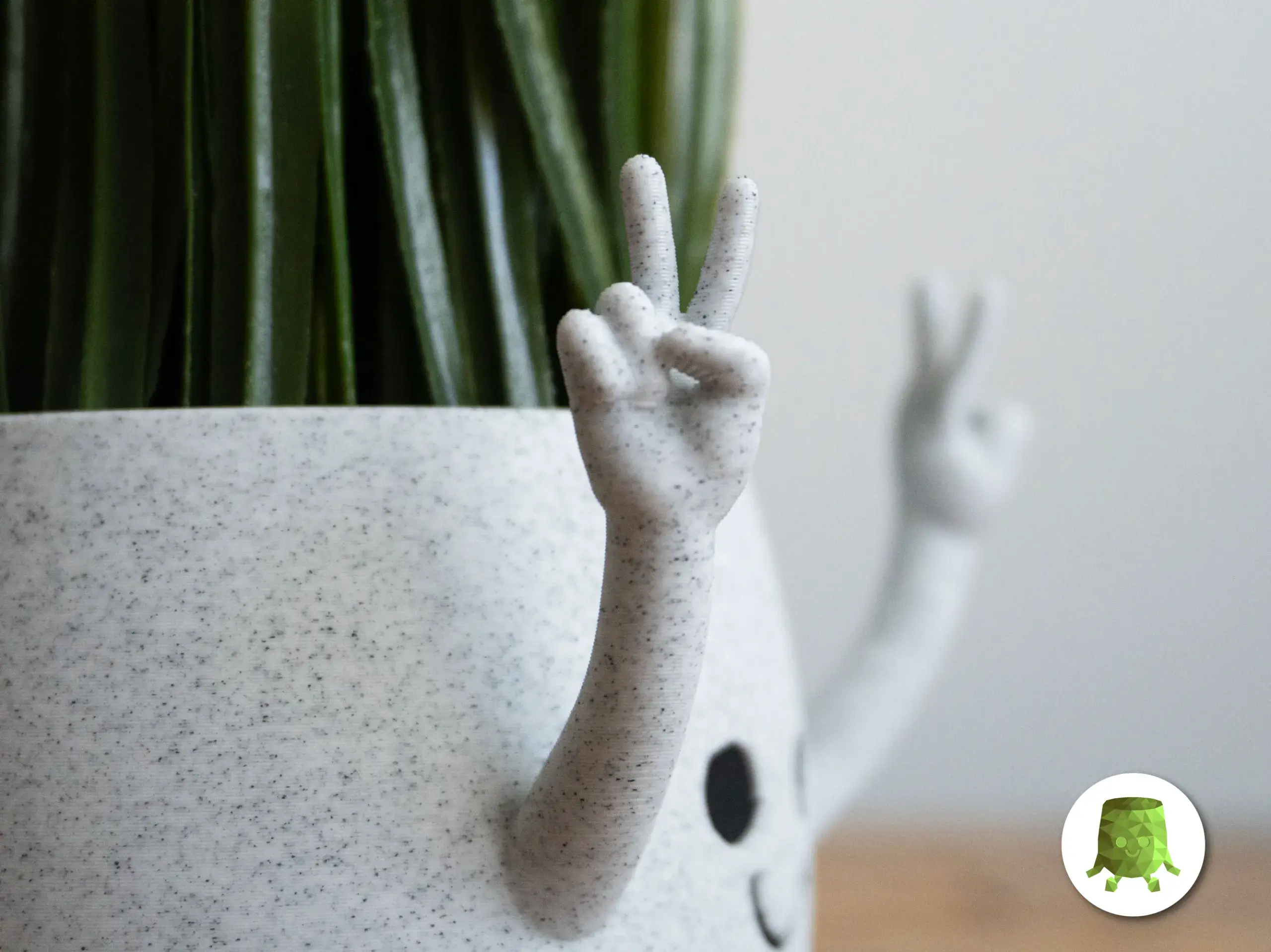 Archivos de impresora 3D | Archivo 3MF | Happy Sitting Pot Peace Out ...