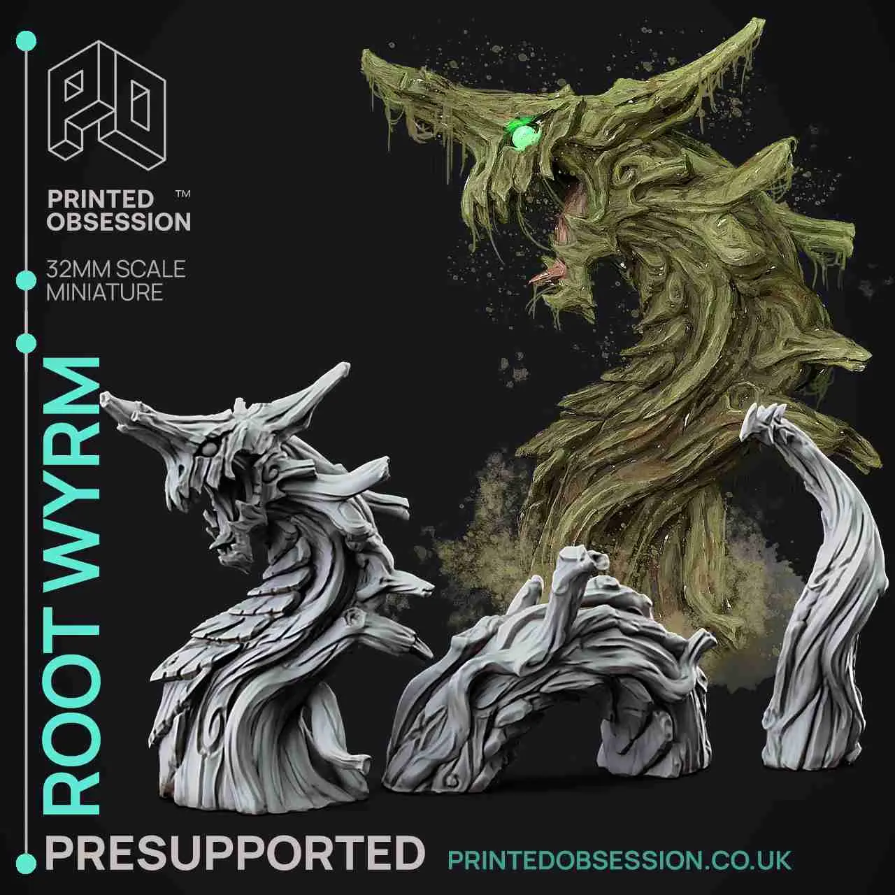 Other STL Download - Root Wyrm - Faywild Vs Shadowfell 2-Presupported ...