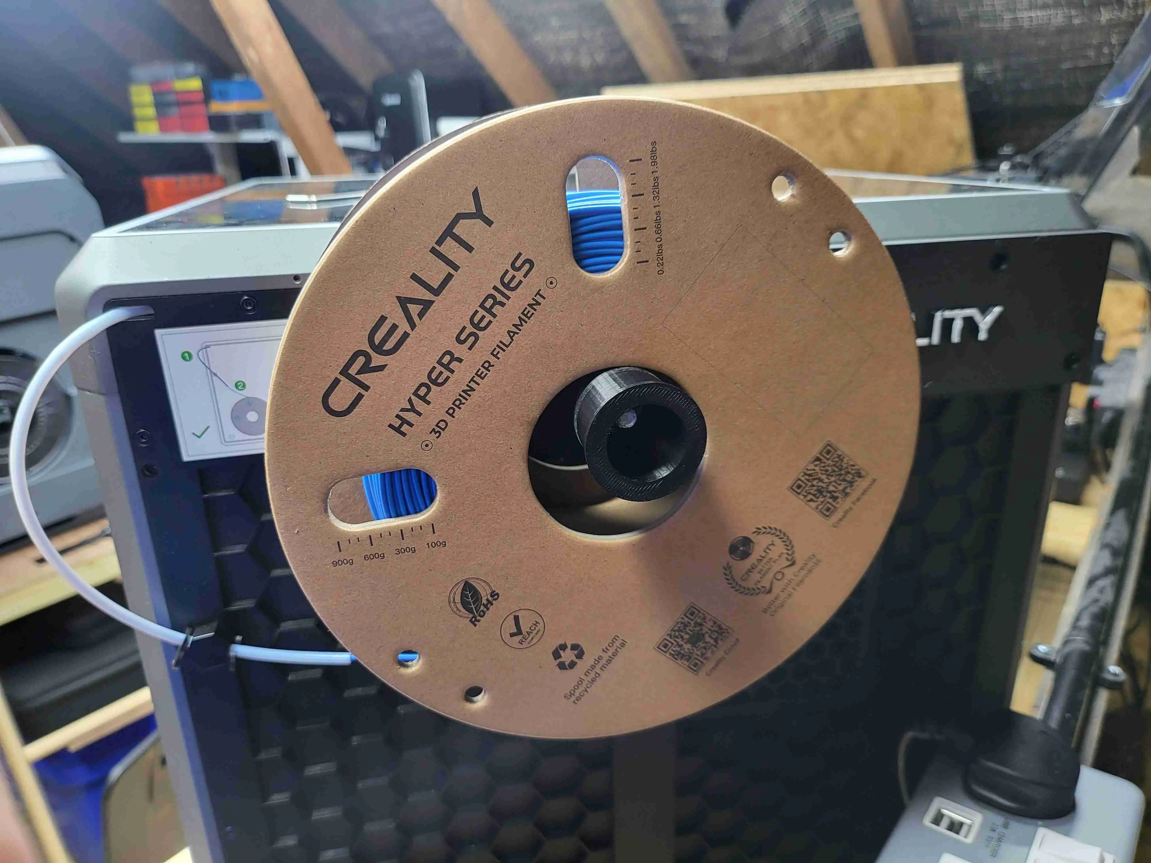 3D Printer Parts STL Download - Top hanging spool mount for Creality ...