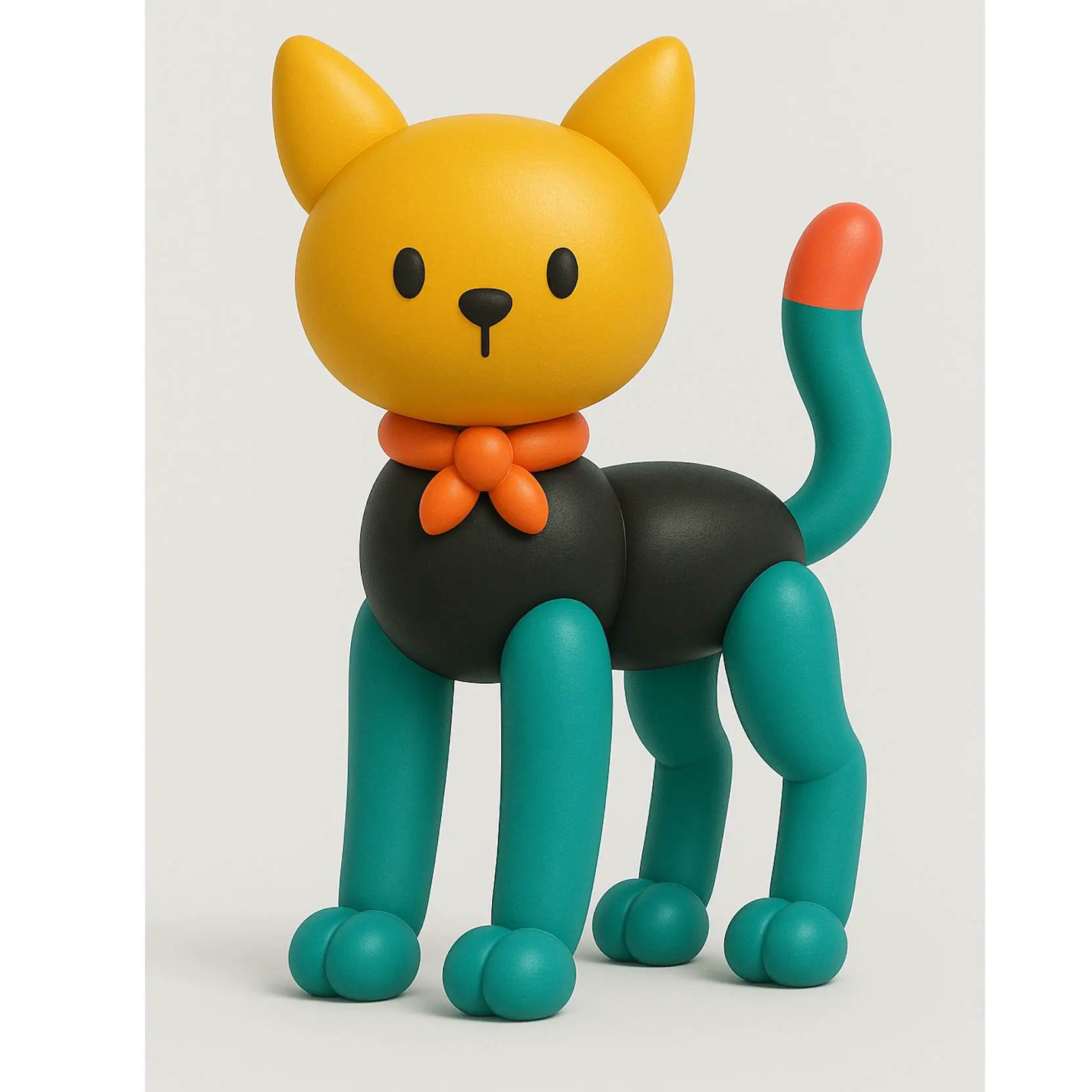 3D Printer Files | 3MF File | Balloon Cat Figurine Kids Toy Super Cute Pet | Creality Cloud