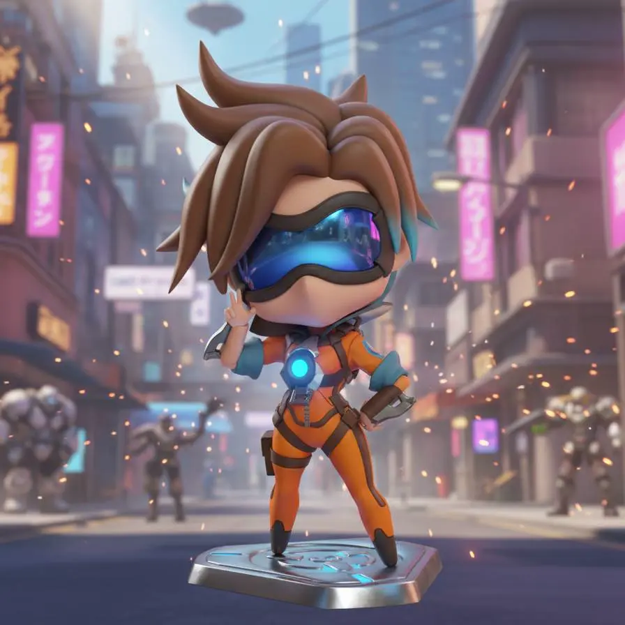 3D Printer Files | 3MF File | Tracer Chibi - Overwatch | Creality Cloud