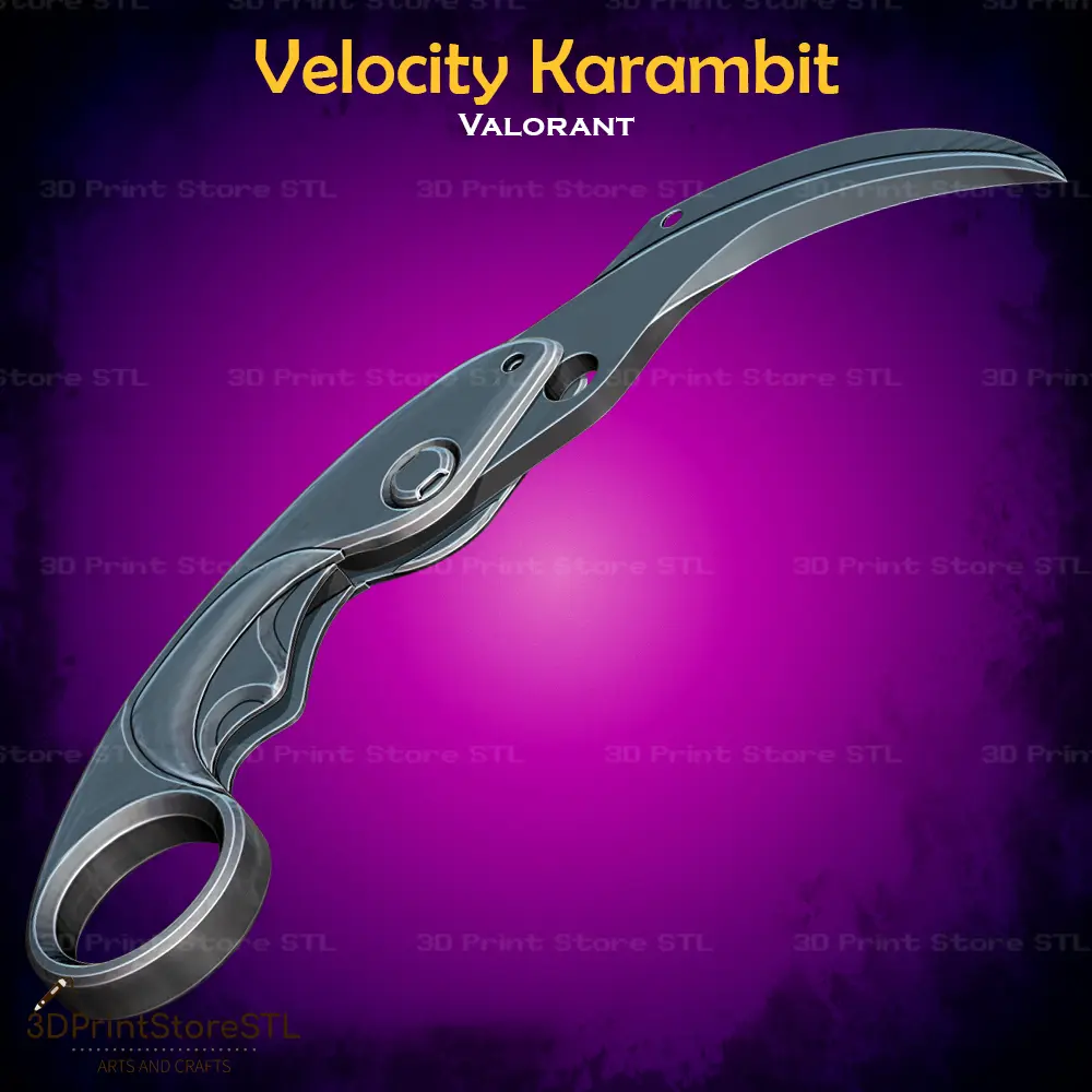 Cosplay STL Download - Velocity Karambit Cosplay Valorant - STL Fileby ...