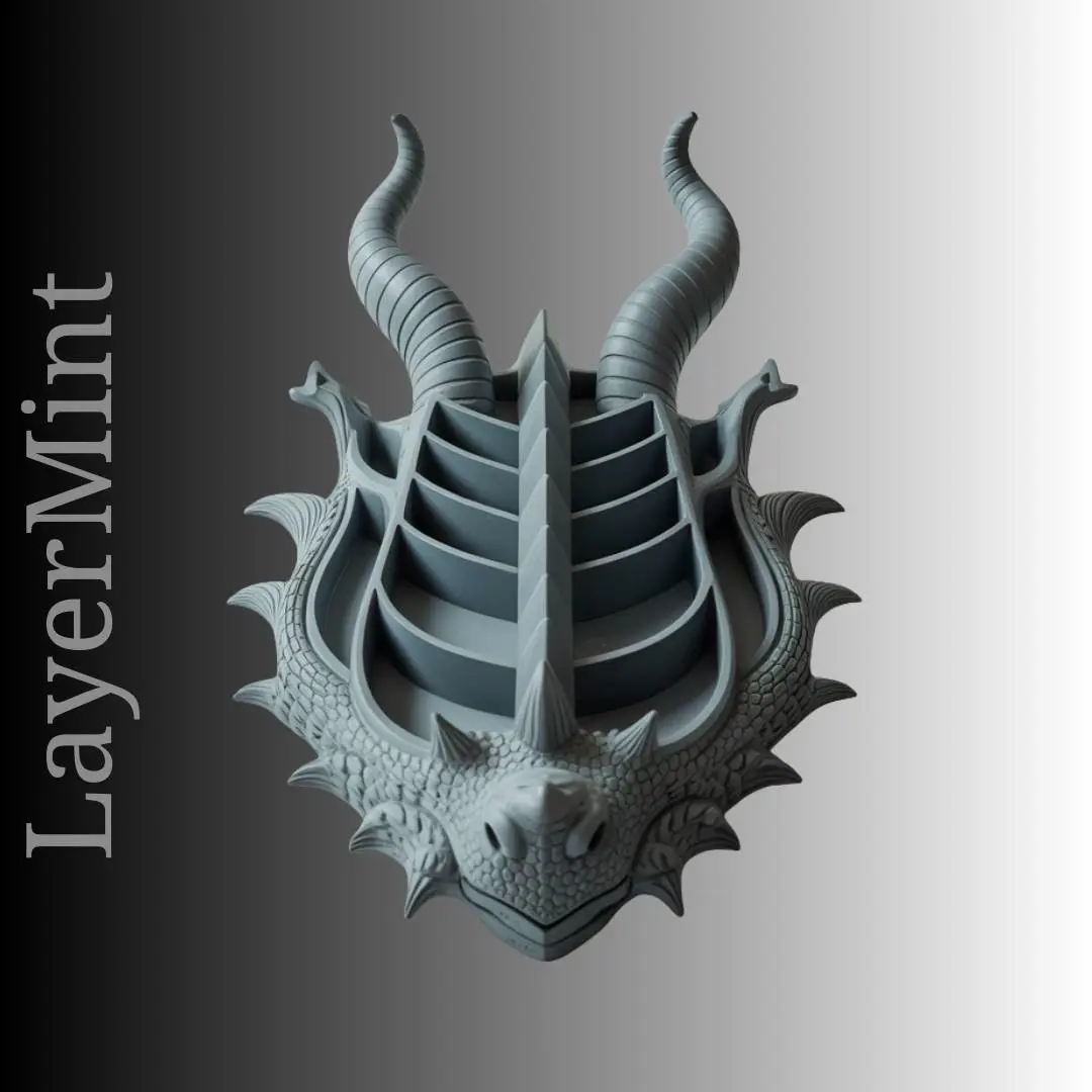 Other STL Download - Dragon Head Desk Organizer | Fantasy 3D Print ...