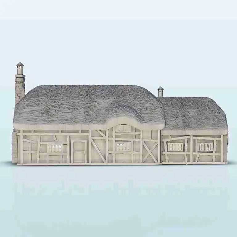 Other STL Download - Medieval long house 18 - scenery medieval ...