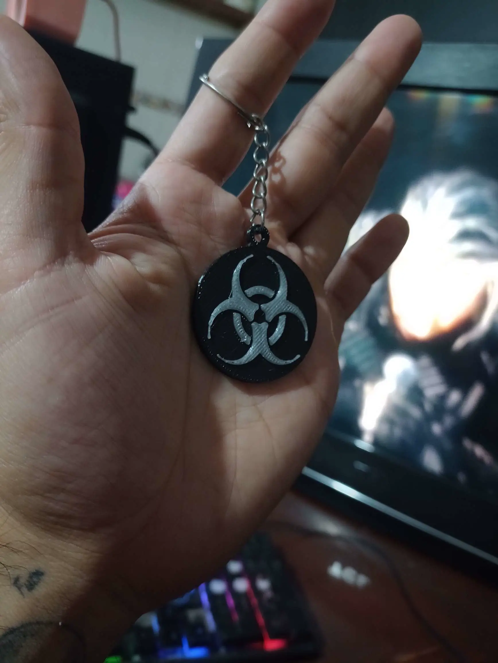 Free Personal Accessories STL Download - Toxic Biohazard Keychain ...