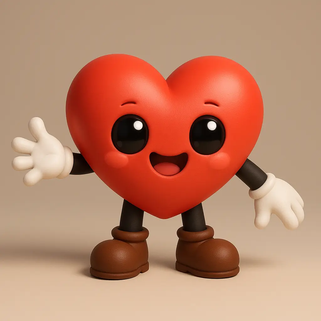 Free Characters & Creatures STL Download - Chibi heart - Corazon ...