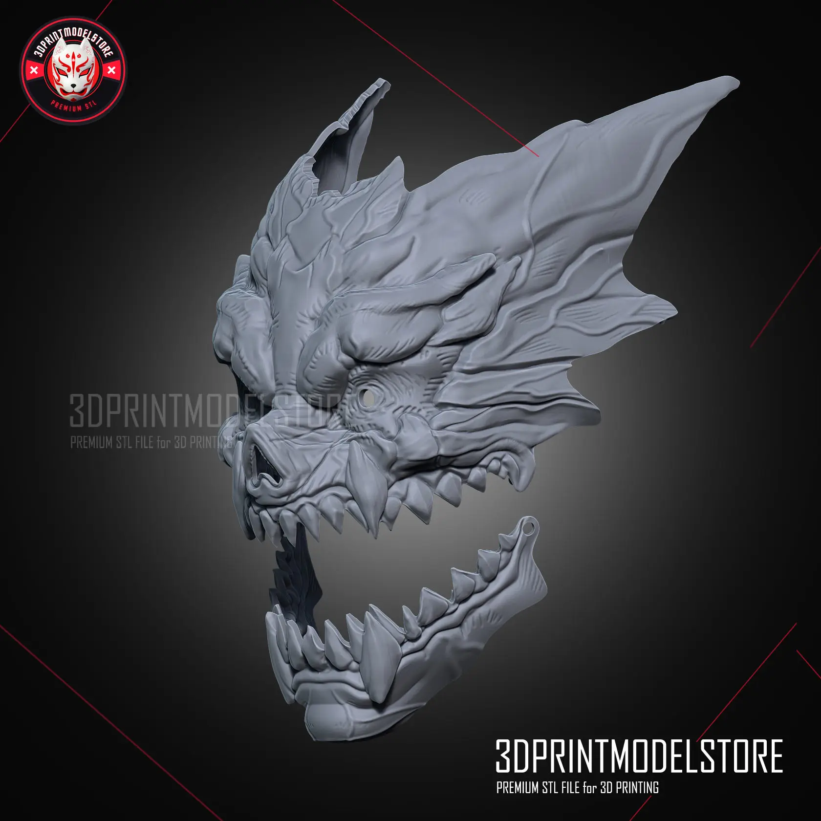 Cosplay STL Download - Kaiju No 8 Mask - Hibino Kafka Cosplay Monster ...