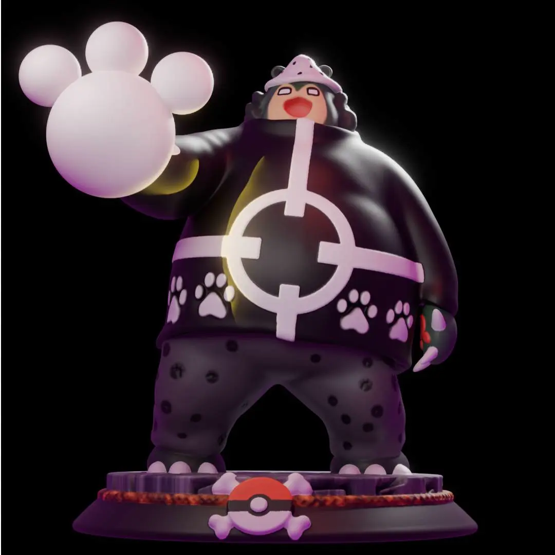 Characters & Creatures STL Download - Fusión Chibi Kuma x Snorlaxby ...