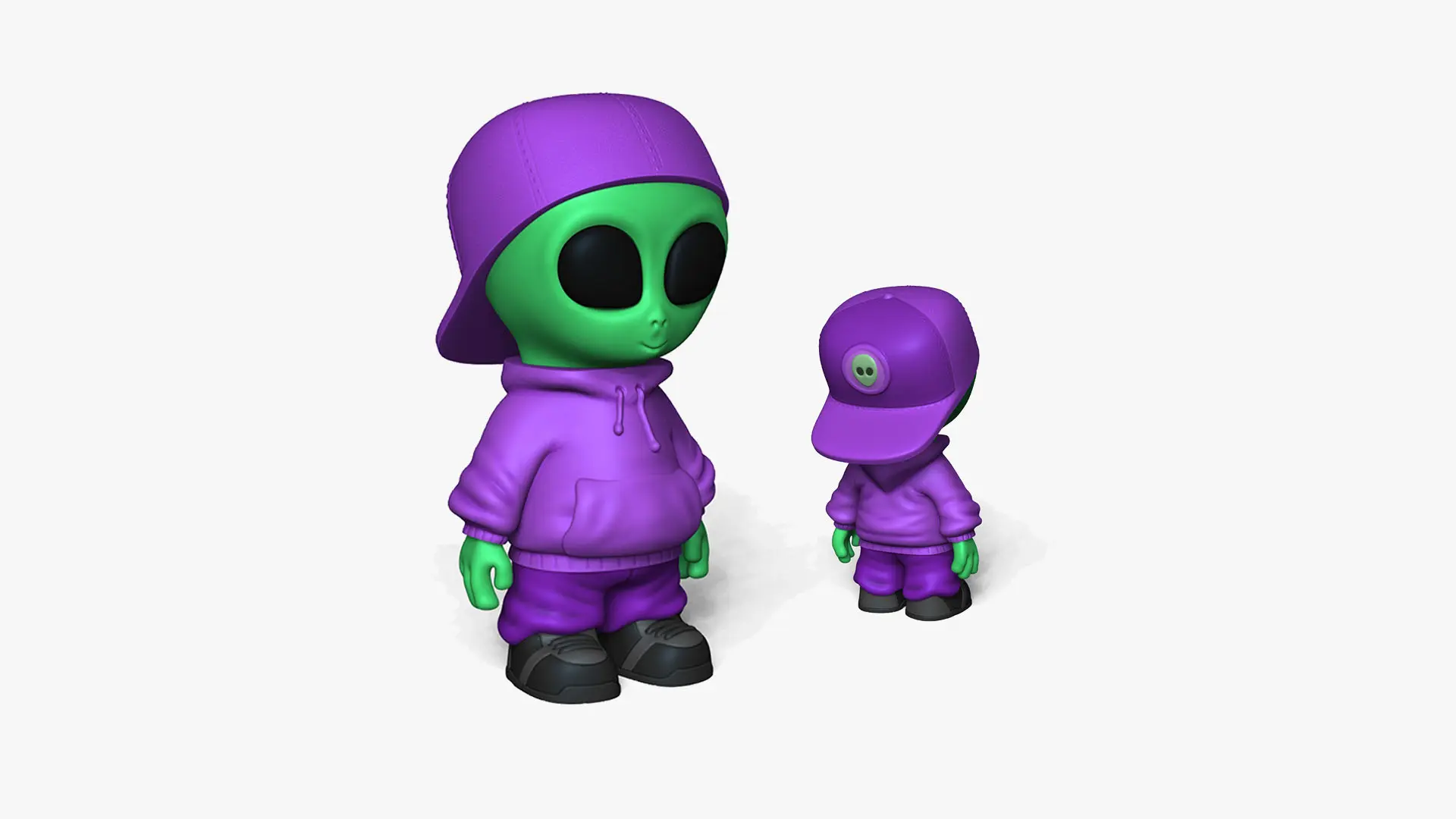 Characters & Creatures STL Download - Cute Alien Miniature - Cap - 02 ...
