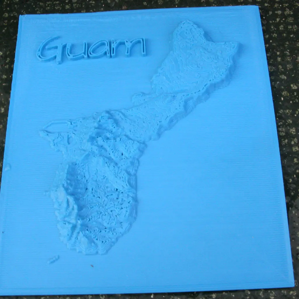 3D Printer Files | 3MF File | Guam Relief Map | Creality Cloud