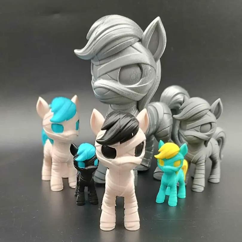 3D Printer Files | 3MF File | Halloween Mummy Ponies - MLP - Toy ...