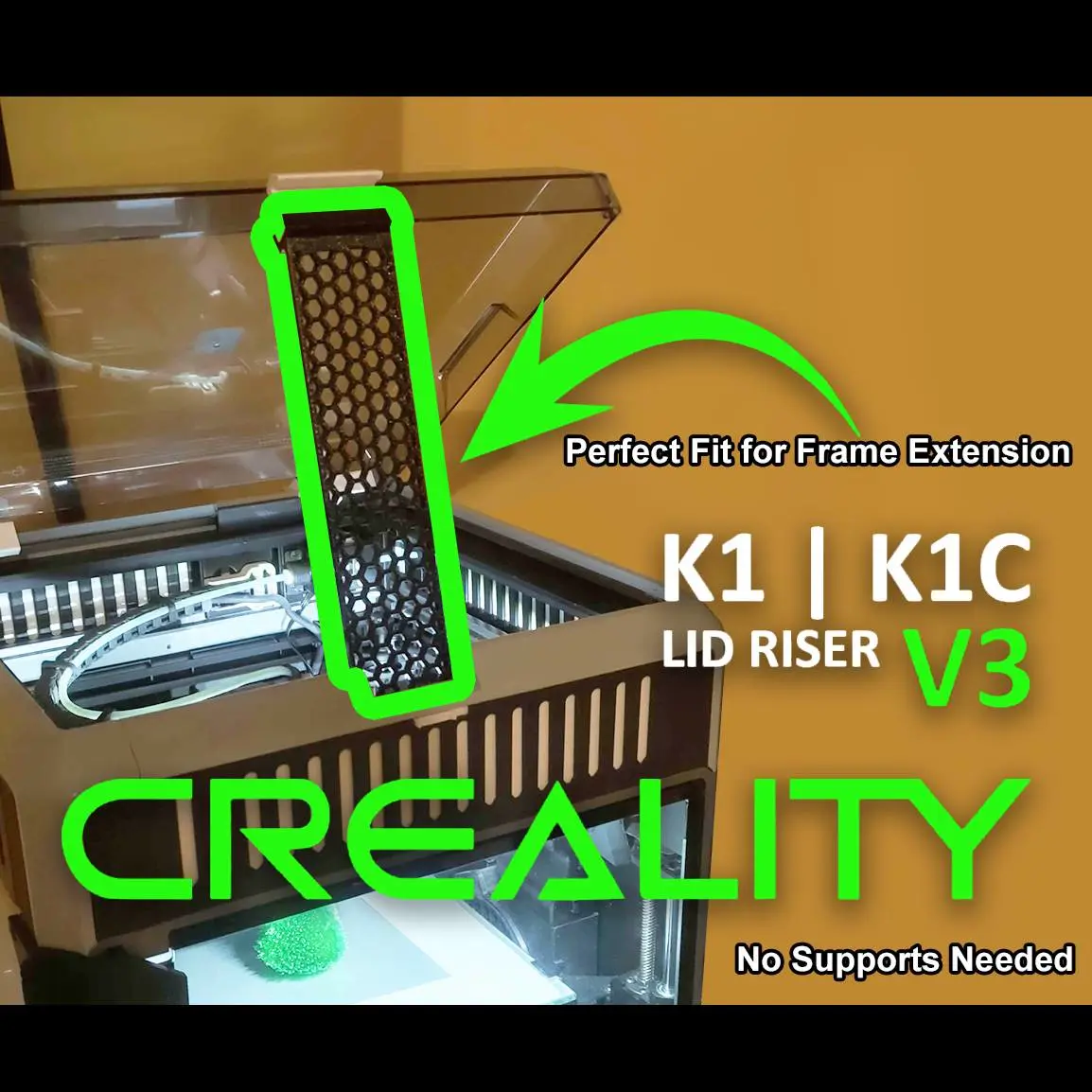 3D Printer Files | 3MF File | Top Lid Support Add-on for Creality K1 ...