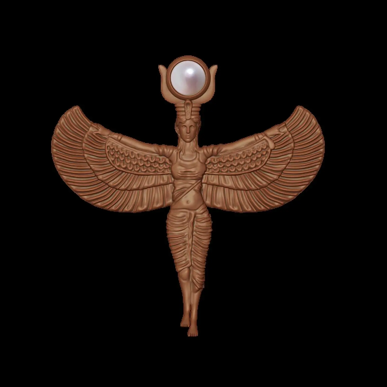 Jewelry & Accessories STL Download - Goddess Isis Pendantby Christina3d