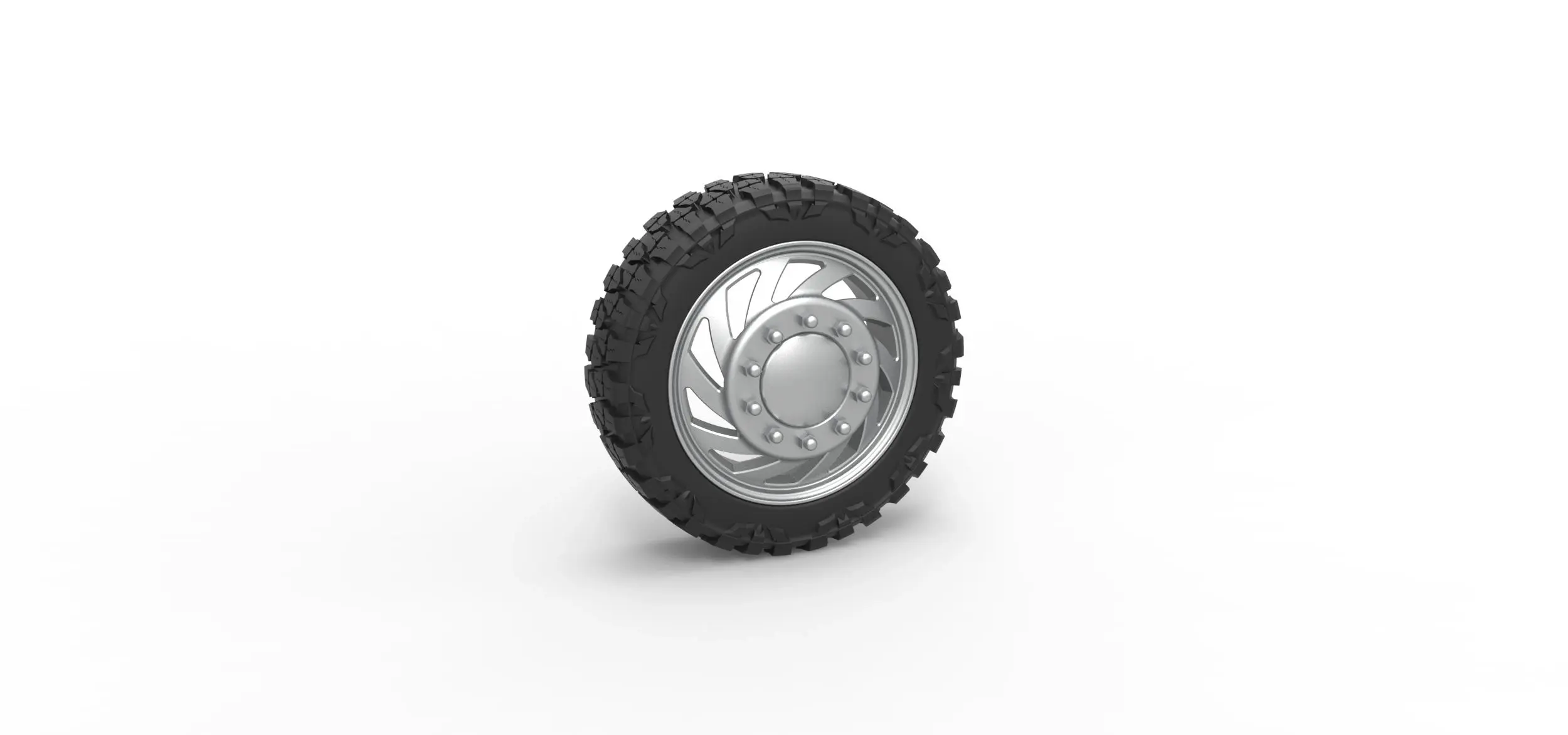 Other STL Download - Front semi wheel for pickup V24 Scale 1:25by ...