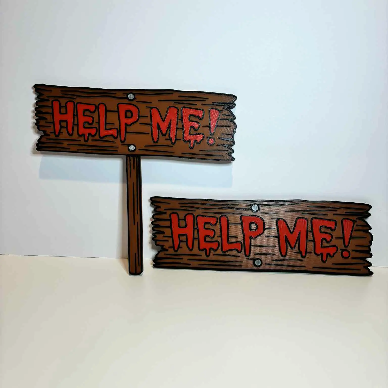 3D Printer Files | 3MF File | Help Me! Halloween sign (2 versions ...
