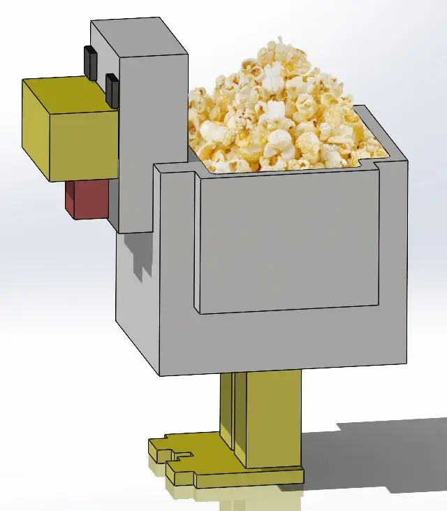 3D Printer Files | 3MF File | Palomera Popcorn Chicken Minecraft ...